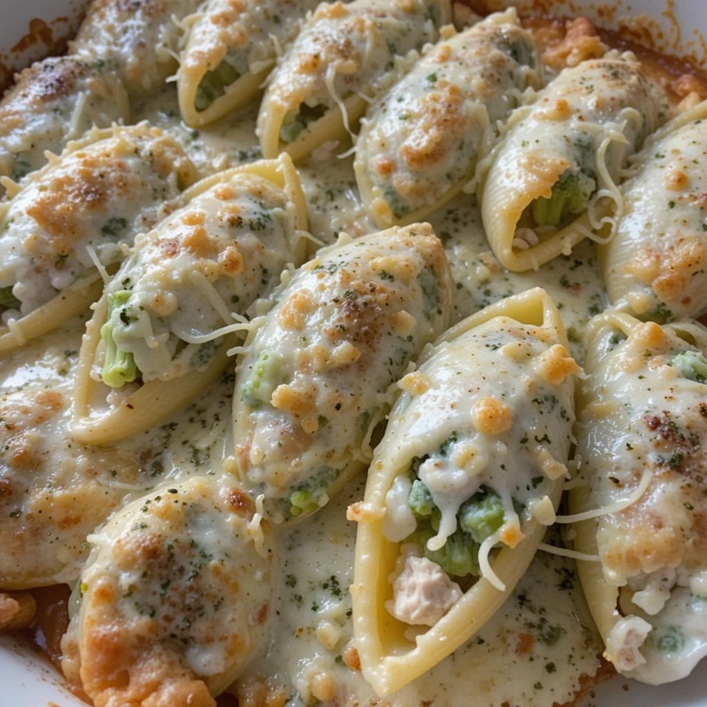 Creamy Chicken Broccoli Alfredo Stuffed Shells – A Delicious Comfort ...